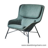 china Flax Upholstered 88CM 90CM Leather And Iron Dining Chairs