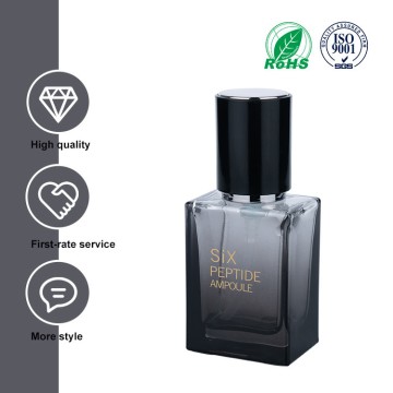 Quality Elegant 30ml Empty Foundation Bottle Black Gradient Semi Transparent for sale