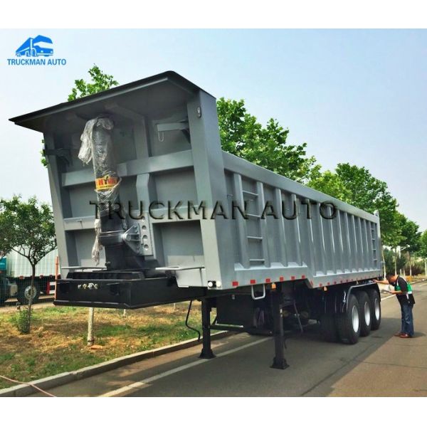 Quality High Capacity Dump Semi Trailer 3 Axles 60 Tons  For Construction And Mining Site for sale
