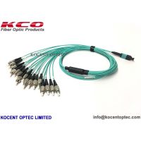 Quality 16 Cores MPO MTP Patch Cord OM3-150 PVC LSZH Cover For 5G Bank Data Center for sale