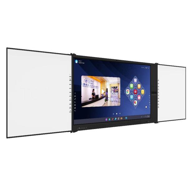 Quality Intelligent 2 Sided Black Green Whiteboard With 75 86 Inch Android Touch Panel for sale