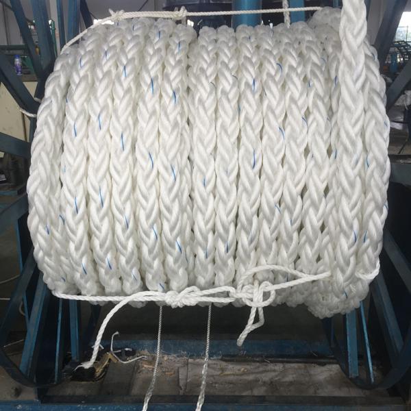 Quality 28mm - 96mm 8 Strand PP Rope Ship Polypropylene Mooring Lines for sale