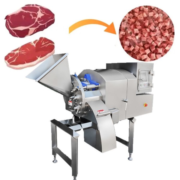 Quality 1000-1500kg/h Frozen Meat Dicing Machine Chicken Breast Cubbing Beef Cube Cutter for sale