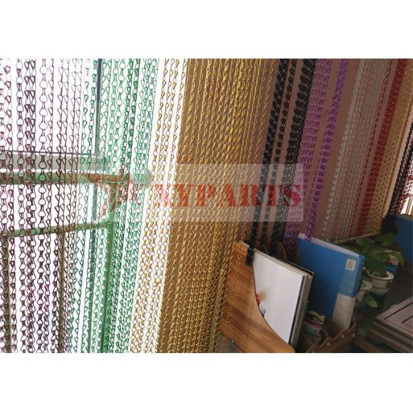 Quality Double Hook Aluminium Chain Door Fly Screen Curtain Various Patterns for sale