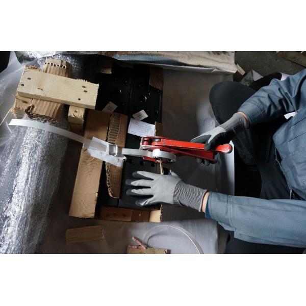 Quality 13G Polyester Sandy Nitrile Gloves Comfortable for sale