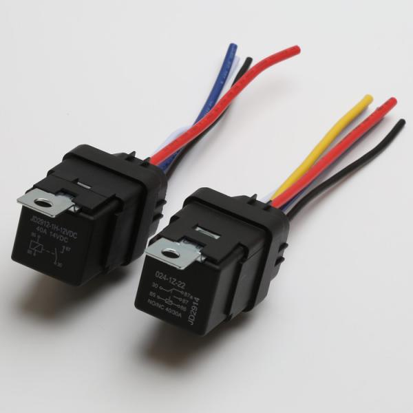 Quality 5 PIN SPDT JD2912 Car Relay 24V 12V 40A with Harness Sockets for Truck Motorcycle Boat for sale