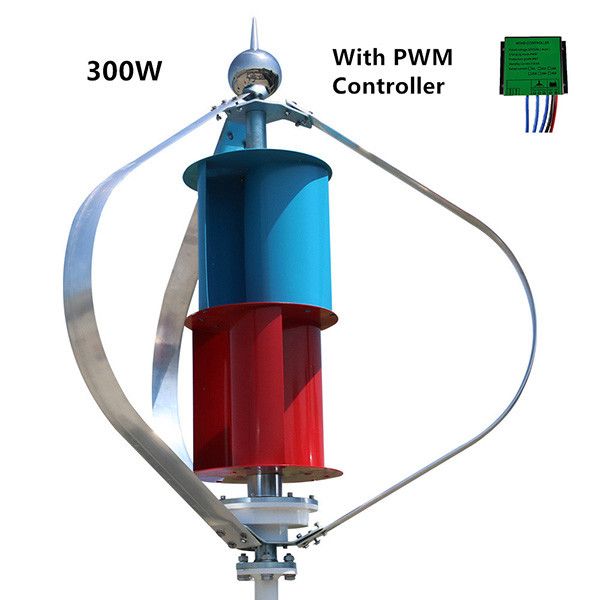 Quality Low Noise Small Vertical Axis Wind Turbine 24V 600W Aluminum Alloy Blade for sale