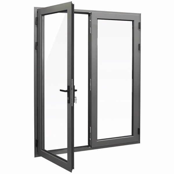 Quality Finished Modern Aluminum Exterior Double Glass Swing Casement Door Doors for a Sleek Look for sale
