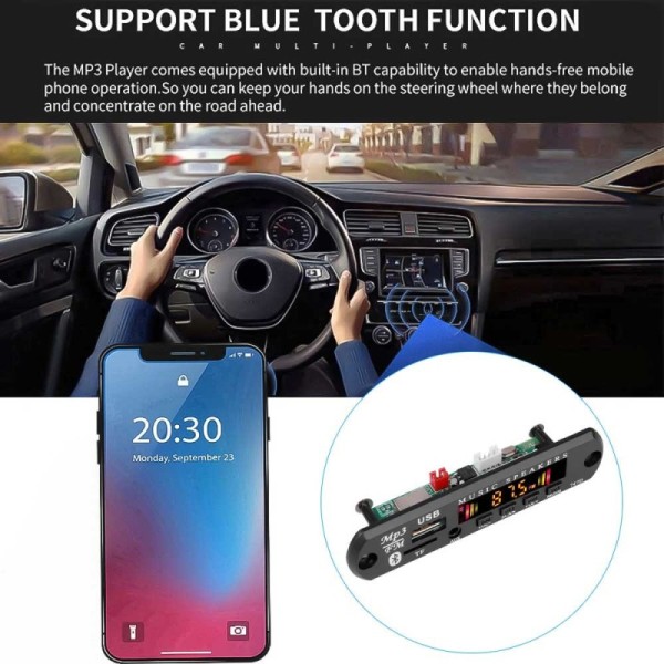 Quality MP3 WMA Bluetooth FM Radio Audio Decoder Module Board Remote Control Wireless for sale