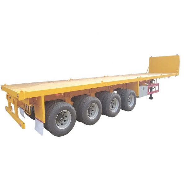 Quality High Capacity 60 Tons Flatbed Truck Trailer for Container Transport by CIMC HUAJUN for sale