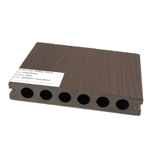 Quality Crack Resistance Co Extruded 4.8 M Decking Boards Nice Teak Colormixed Looking for sale