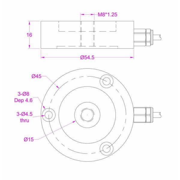 Quality Low Height Compression Force Transducer 500N 1KN 2KN 3KN Pancake Loadcell for sale