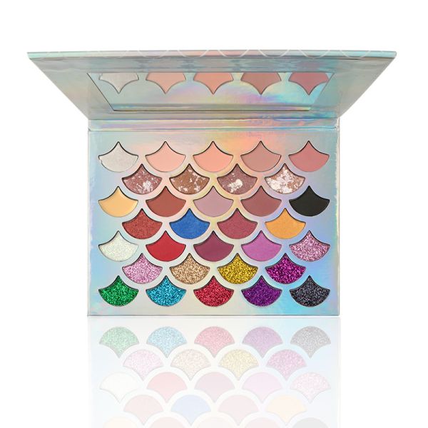 Quality Mermaid Shell Shape Eye Makeup Eyeshadow High Pigmented Glitter Type 32 Colors for sale