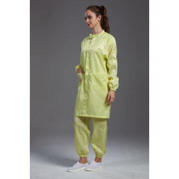 Quality Anti Static ESD Garment Resuable Class1000 straight open zipper stand collar for sale