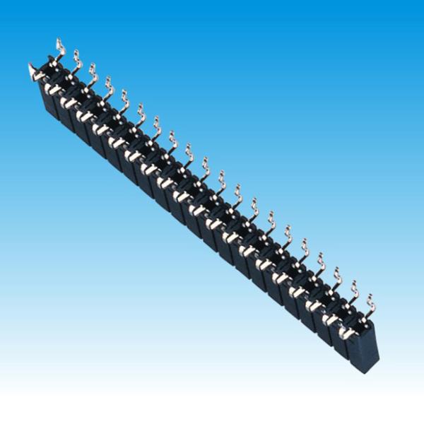 Quality 2.54 mm H 8.5 Single Row Female Header Connector Straddle Pin Bottom Entry for sale