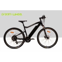 Quality Matt Black Battery Powered Mountain Bike 500W 27 Speed Battery Inside 26.50Kgs for sale