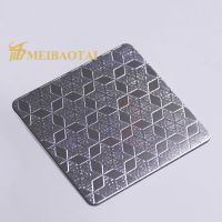 Quality 2438MM Length Embossed Stainless Steel Sheet Customize Polygon Pattern for sale