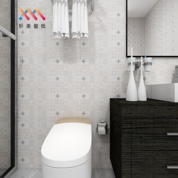 Quality Bathroom Wall Mosaic Tiles PVC Fireproof Self-Adhesive wallpaper for sale