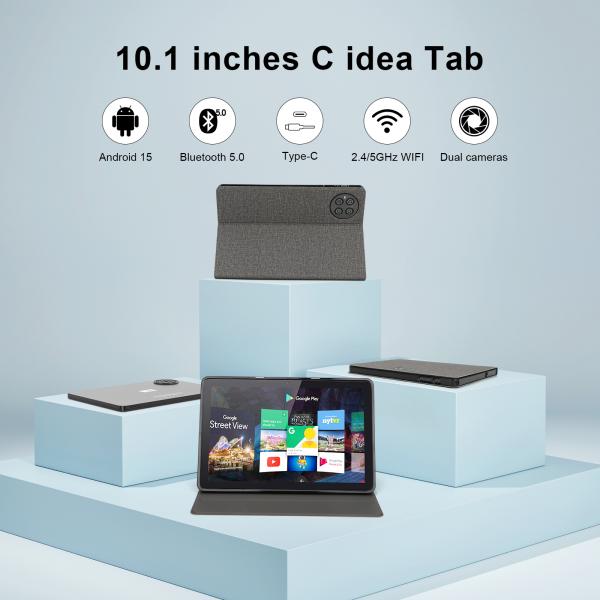 Quality C Idea 10.1 Inch Android 15 Tablet 8GB RAM 1TB ROM Model CM8800plus Black for sale
