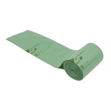 Quality PBAT/PLA/starch biodegradable plastic bag with green color and customizable size for sale