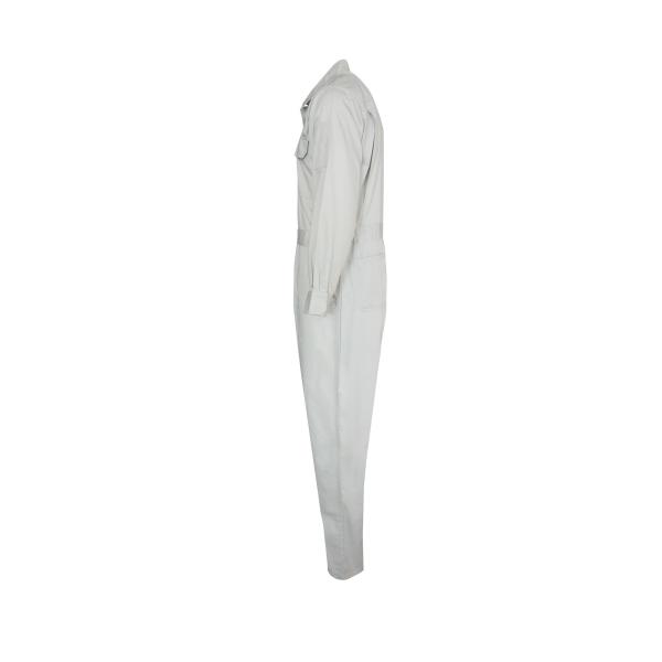 Quality 280GSM Twill 3/1 Flame Retardant Coverall Multi Pockets Light Gray for sale