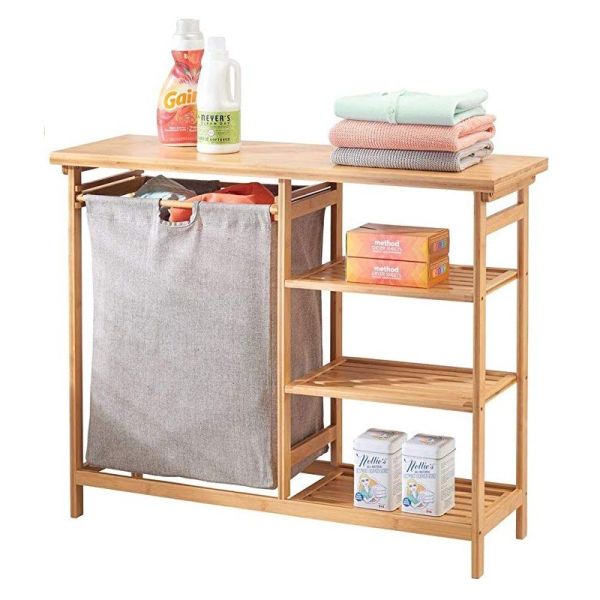 Quality 3 Tier Bamboo Free Standing Shelves Clothes Rack Organizer ODM for sale