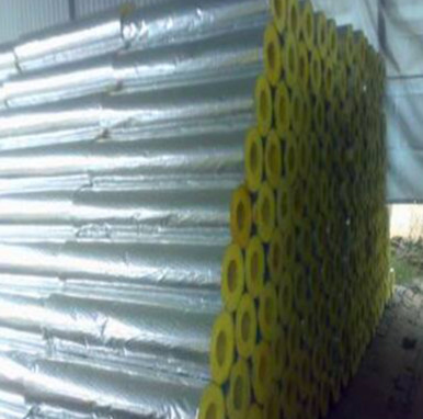 Quality 50mm Yellow Glass Wool Thermal Insulation Tube Boiler Pipe Insulation for sale