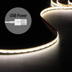 Quality 320 Chips/M DC 5V 8mm 2700K 3000K 4000K 6500K No Soldering Points COB LED Light for sale