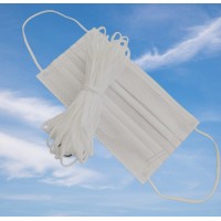 Quality 3.5mm 5mm Flat Elastic Cord Stretch White Polyester Earloop Ear Band Earing Loop for sale