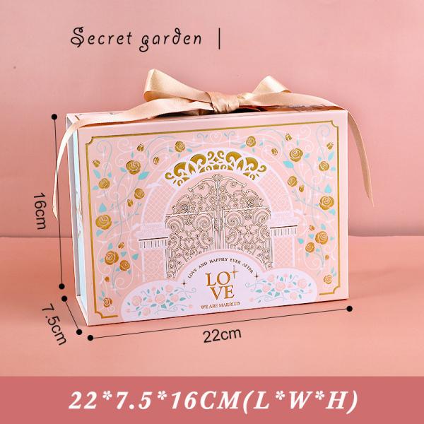 Quality Birthday Candy Package Paper Box Gift Cardboard Box With Ribbon for sale