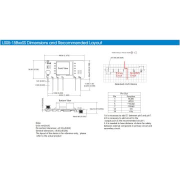 Quality LS05-15B05SS LS05 5W Power AC DC Converter Power module power supply Electronics for sale