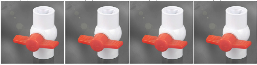 ABS Handle Plastic Valve Octagonal Ball Valve 2 Pieces Water True Union Ball Valve