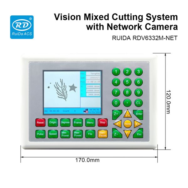 Quality RUIDA RDV6332M-NET Visual Image CO2 Laser Mixed Cutting Controller for sale