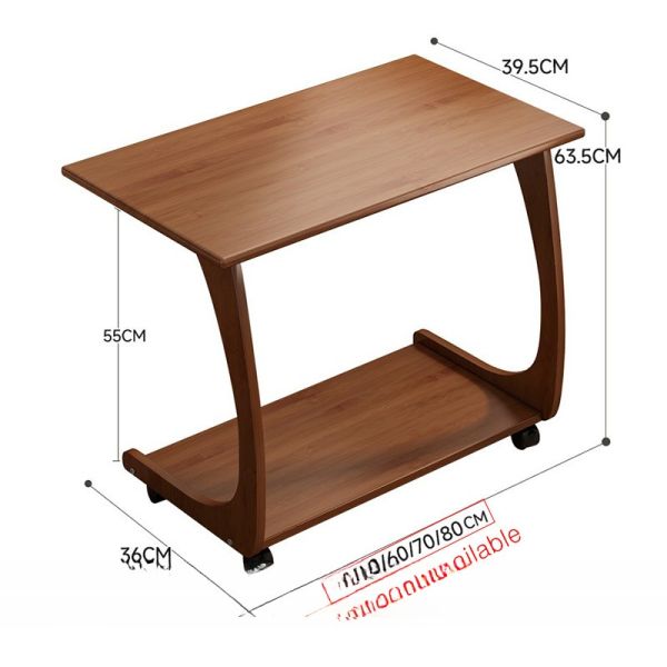 Quality Coffee Table, Small side for Sofa Couch and Bed, Rolling Study Desk, 2 Layer for sale