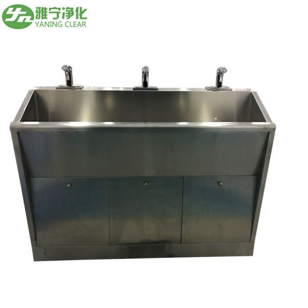 Quality 3 Person Multi Station Hand Wash Sinks , Industrial Stainless Steel Sink for sale