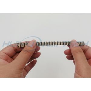 Quality Cross Pattern Flexible Braided Wire Covering Sleeves Reduce Harness Weight for sale