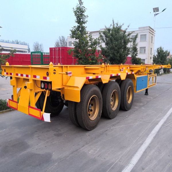 Quality 20ft 40ft 45ft Truck Semi Trailer ABS Air Suspension Skeleton Semi Trailer for sale