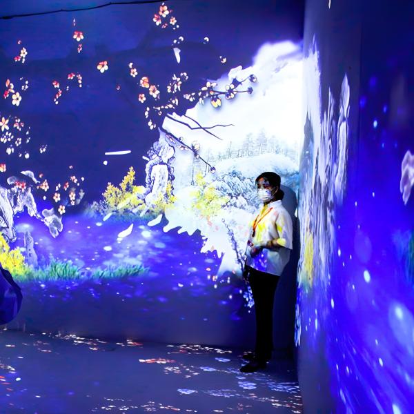 Quality 3d Hologram Immersive Wall Multichannel Floor Projection For Hotel for sale