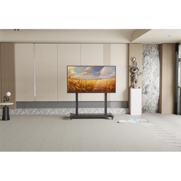 Quality Dual Screen Mobile TV Stand 65 Inch To 86 Inches TVs LED LCD TV Trolley Stand With Wheels for sale