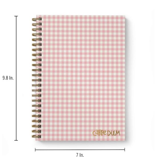 Quality A5 Pink Checkerboard Hardcover Lined Notebook , Bamboo Paper Notebook For for sale