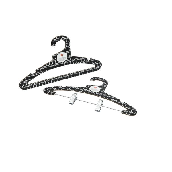 Quality Offset Printing Recycled Paper Hangers With Metal Clips For Suits Jackets Coat Pants for sale
