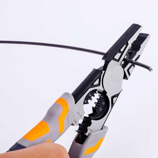 Quality 319.7g TPR Handle Combination Pliers 3mm Wire Rope Crimping Tool for sale