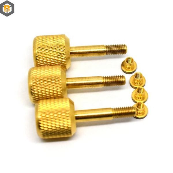 Quality High Precision Custom Alloy Pin Knurled Nut Screw for CNC Lathe Turning Milling for sale