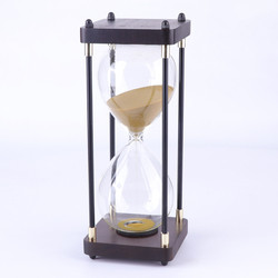 Quality Creative Glass Hourglass Traditional Rectangle Coloured Sand Timers Free Sample for sale