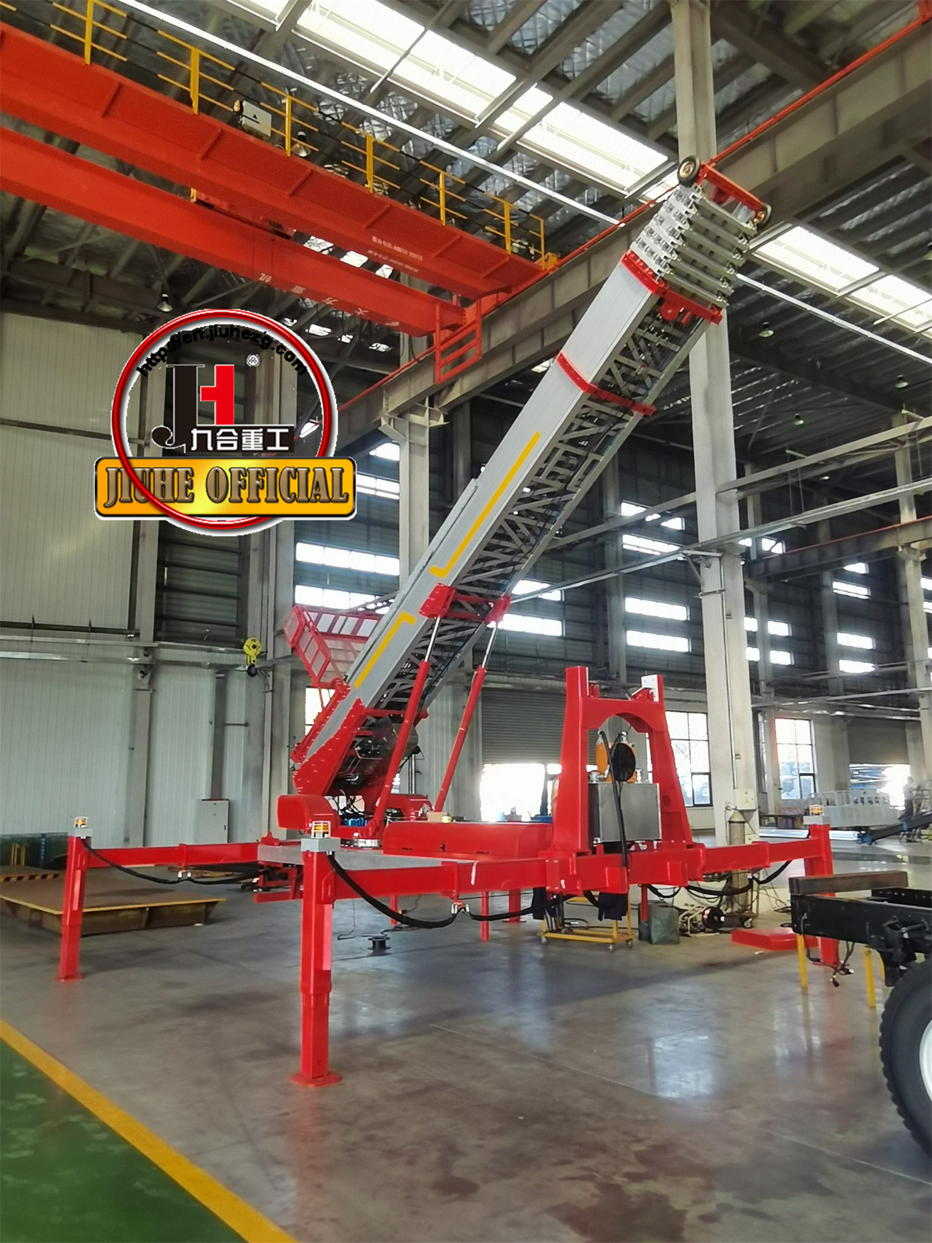 High-Altitude Operation JIUHE 45m Telescopic Ladder Truck Lift New ...