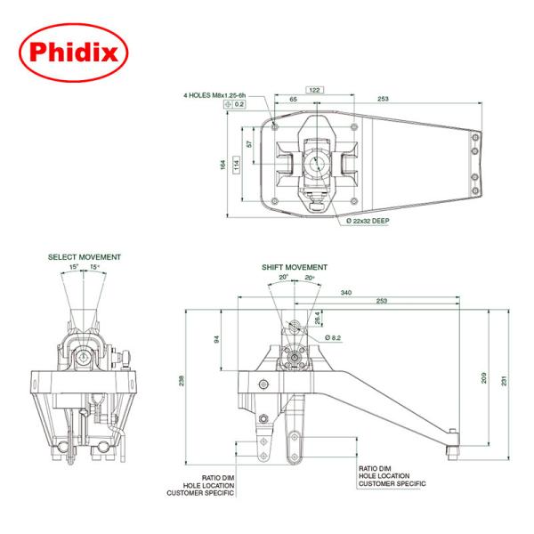 Quality HGS 923 Manual Transmission Shifter Industrial Horizontal Gear Shifter for sale