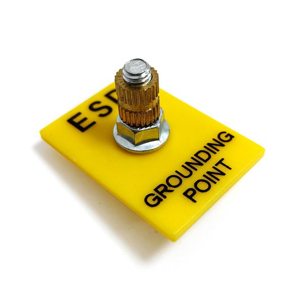 Quality ESD Earth Facility 1x10mm Stud Yellow Grounding Plug Socket for sale