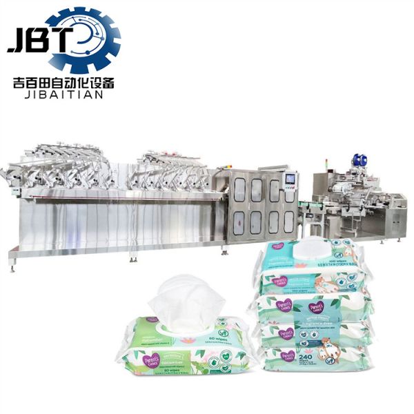 Quality Long Lasting Eco Friendly Wet Wipe Production Line 380V/50HZ 60 Packages/Min for sale