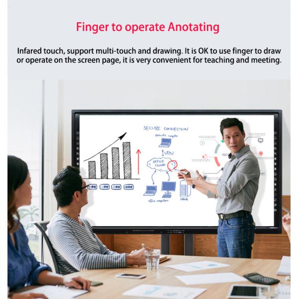 Quality China factory Price 4k 55 65 75 85 96 110 Inch Touch Screen Multi-language for sale