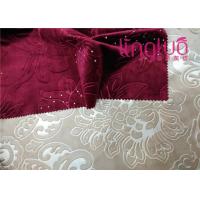 Quality 100% Polyester Italian Velvet Upholstery Fabric Softness 200 - 450 Gsm Weight for sale
